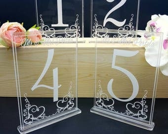 Acrylic table number | Etsy