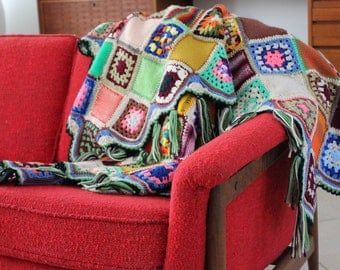 Multi colored throw | Etsy