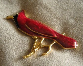 Cardinal brooch | Etsy