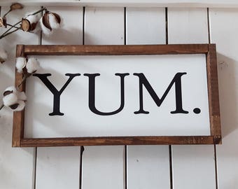 Yum sign | Etsy