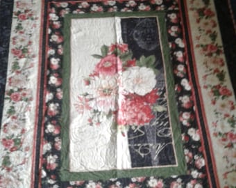 Floral quilt panel | Etsy