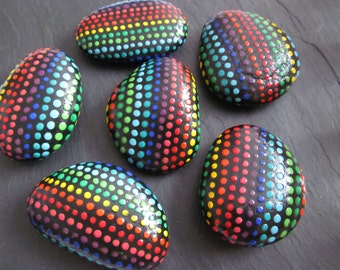 Dot painted rocks | Etsy
