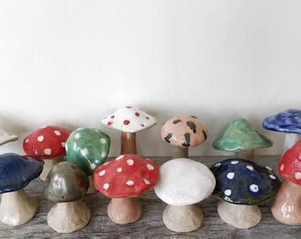 Ceramic mushrooms | Etsy