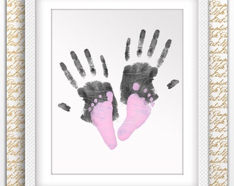 Baby handprint art | Etsy