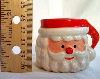Vintage santa mugs | Etsy