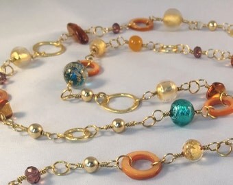 Colorful necklace | Etsy