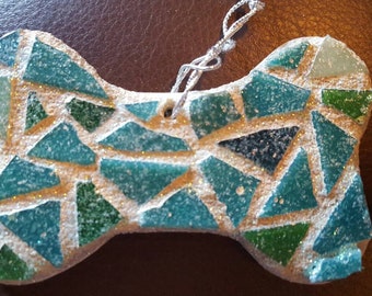 Mosaic dog bone | Etsy