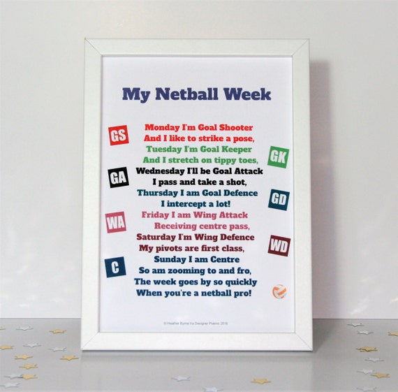 Funny netball poem My Netball Week poem poem about netball