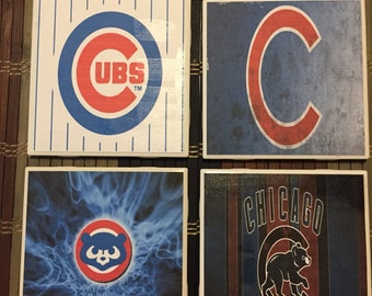 Chicago cubs coaster | Etsy