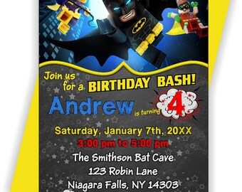 lego batman invitations – Etsy
