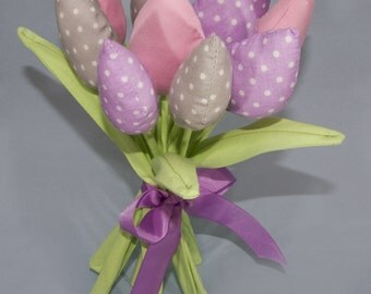 Fabric tulip bouquet | Etsy