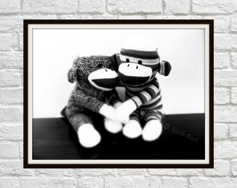 Sock monkey wall | Etsy