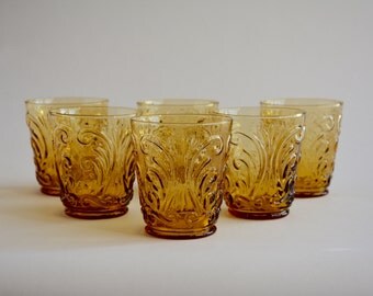 Amber glassware | Etsy