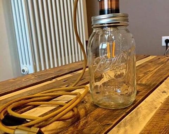 Mason jar lamp | Etsy