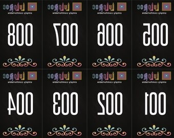 Mirrored numbers | Etsy