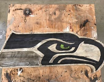 Seahawks wood sign | Etsy