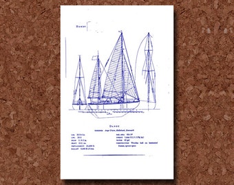 Sailboat blueprint | Etsy