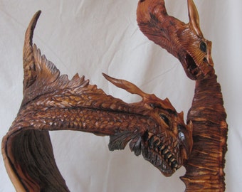 Dragon wood carving | Etsy