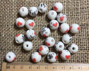 Chinese ceramic bead | Etsy