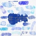 Blue Watercolor Brush Strokes Blue Watercolor Clipart Blush