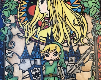 Zelda stained glass | Etsy