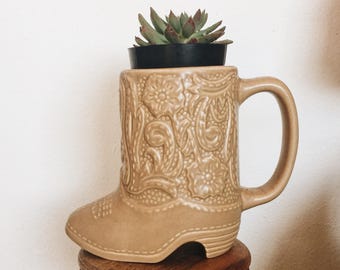 Cowboy boot mugs | Etsy