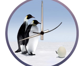 Penguin clock | Etsy