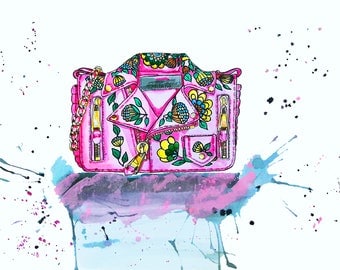 Floral print handbag | Etsy