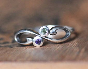 Two stone ring | Etsy