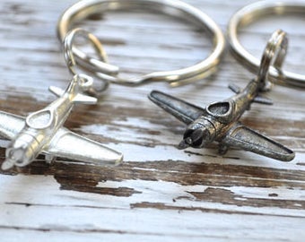 Airplane keychain | Etsy
