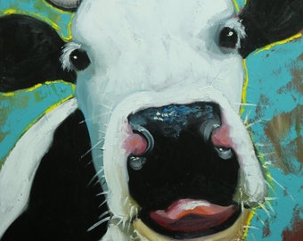 Drunken Cows Whimsical Fine Art by Roz by RozArt on Etsy