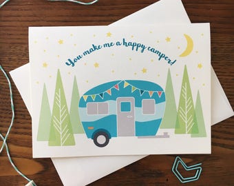 Camping card | Etsy