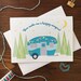 Happy Camper Card. Vintage Camper Card. Love Card. Camping