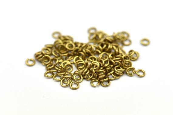 3mm Jump Ring 1000 Raw Brass Jump Rings 3mm A0395
