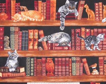 Library book fabric | Etsy