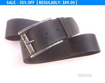 Wide leather belt | Etsy