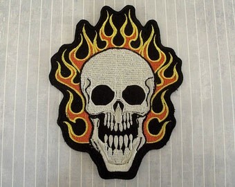 Flaming skull | Etsy