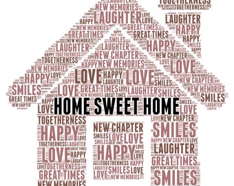 Unique word art | Etsy