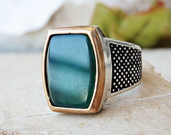 Mens jade ring | Etsy