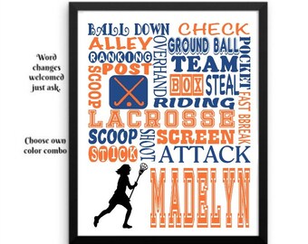 Girls lacrosse | Etsy