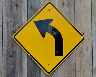 Curved arrow sign | Etsy