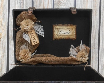 Rustic elegant chic wedding card holders by TheLaceMoon on Etsy