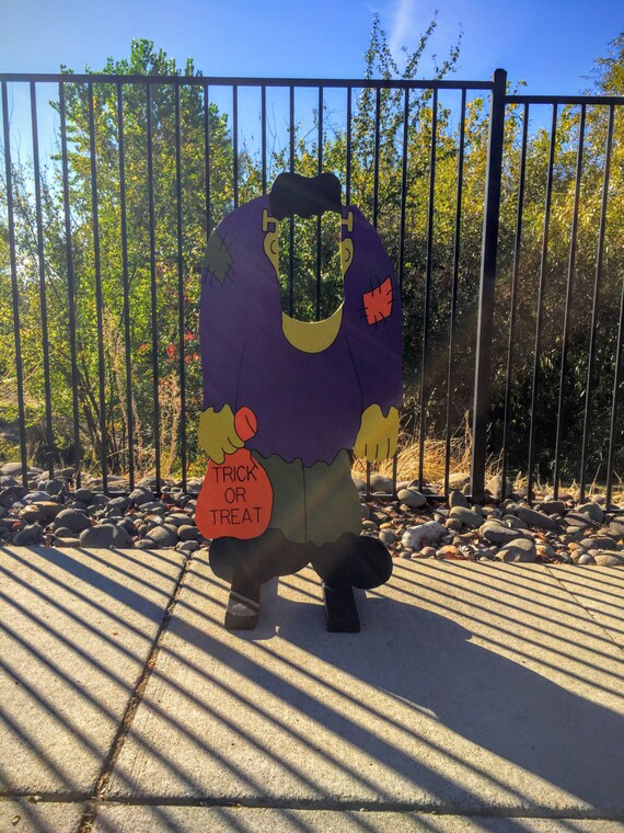 Frankenstein Halloween Photo-Op Wood Sign