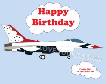 Fighter jet birthday | Etsy