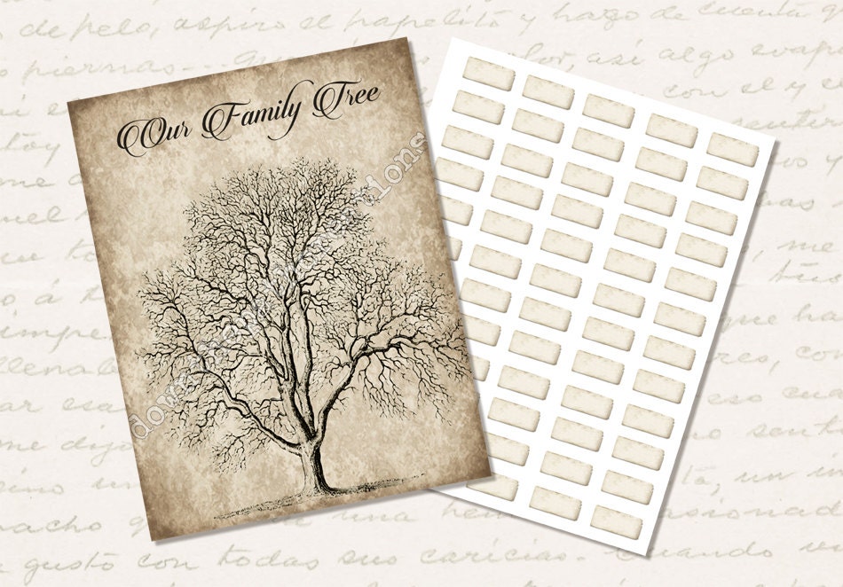 Paper Craft Custom DIY Family Tree Instant Download