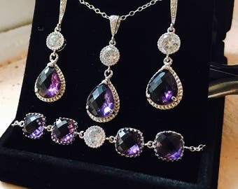 Purple jewelry | Etsy