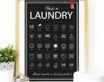 Laundry poster | Etsy