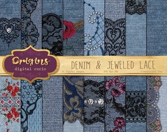 Sky Blue and Gold Digital Paper vintage by OriginsDigitalCurio