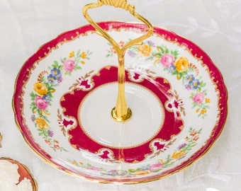 Red cake stand | Etsy