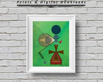 Abstract golf art | Etsy